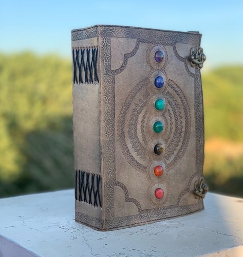 Extra Large Antique Seven Stone 600 Page Leather Journal Unlined Diary ...