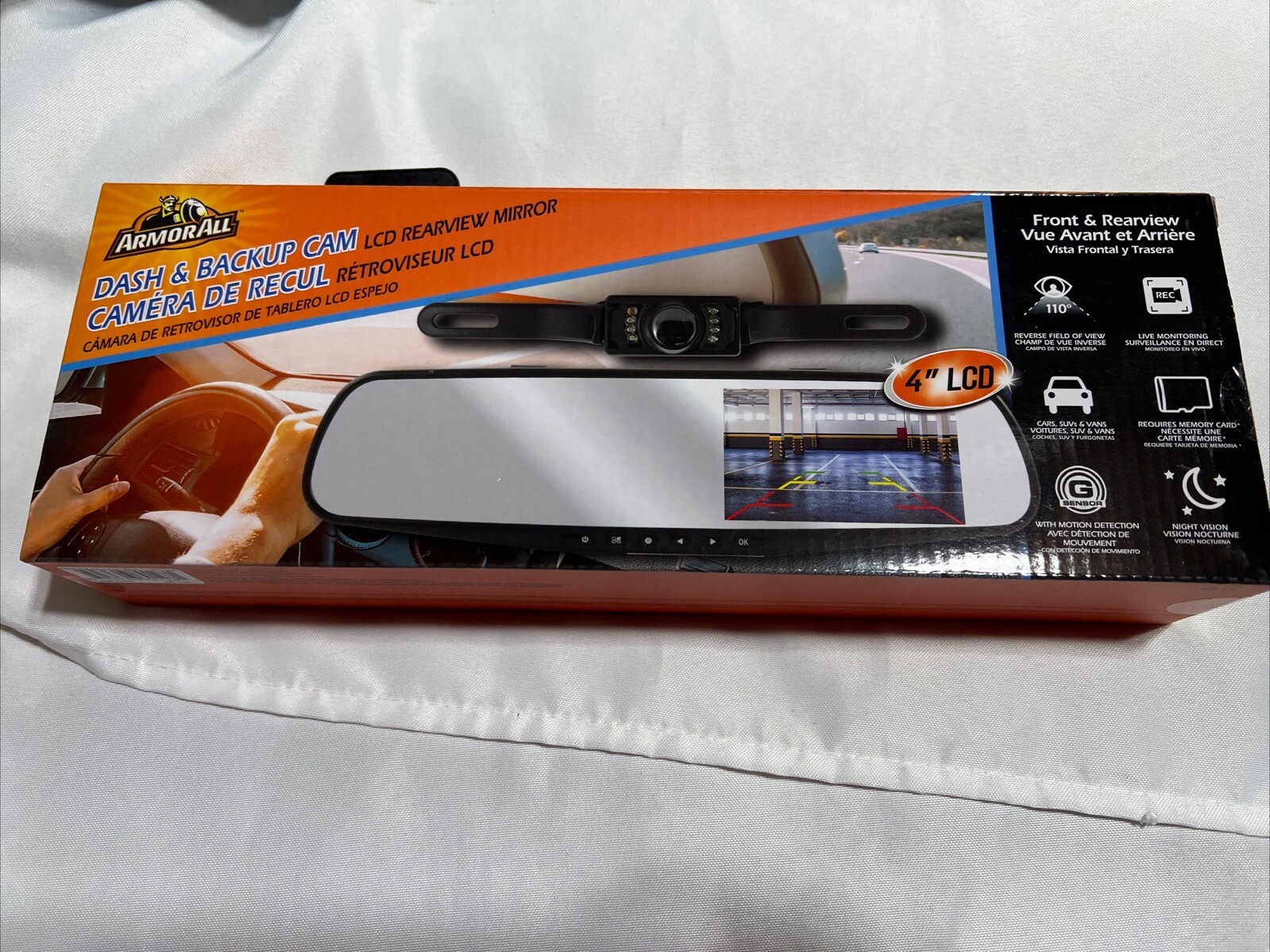 Armor All Home Rearview Mirror Dash + Backup Camera 16 Gb Storage Card ...