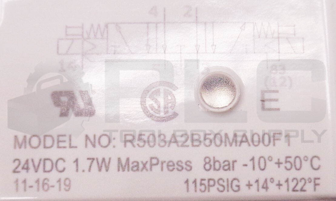 NEW NUMATICS R503A2B50MA00F1 SOLENOID VALVE 24VDC 1.7W 115PSIG | eBay