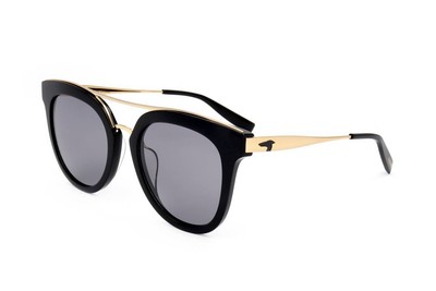 Lunettes de Soleil Trussardi STR232F 700 BLACK-GOLD 56/23/150 Femme | eBay