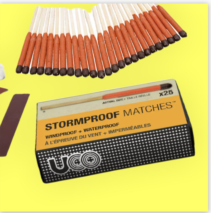 5 units UCO Stormproof Matches Wind & Water Proof Easy To Light Bulk ...