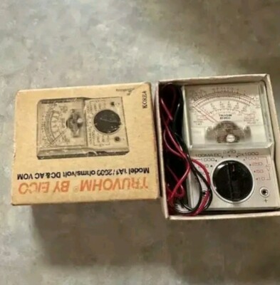 Vintage TRUVOHM by EICO Model 1A1 - VOM Multitester 2000 Ohms DC - AC ...
