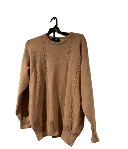 Quills Woolen Market Knit Irish Fishing Sweater Large Natural Wool dark ...