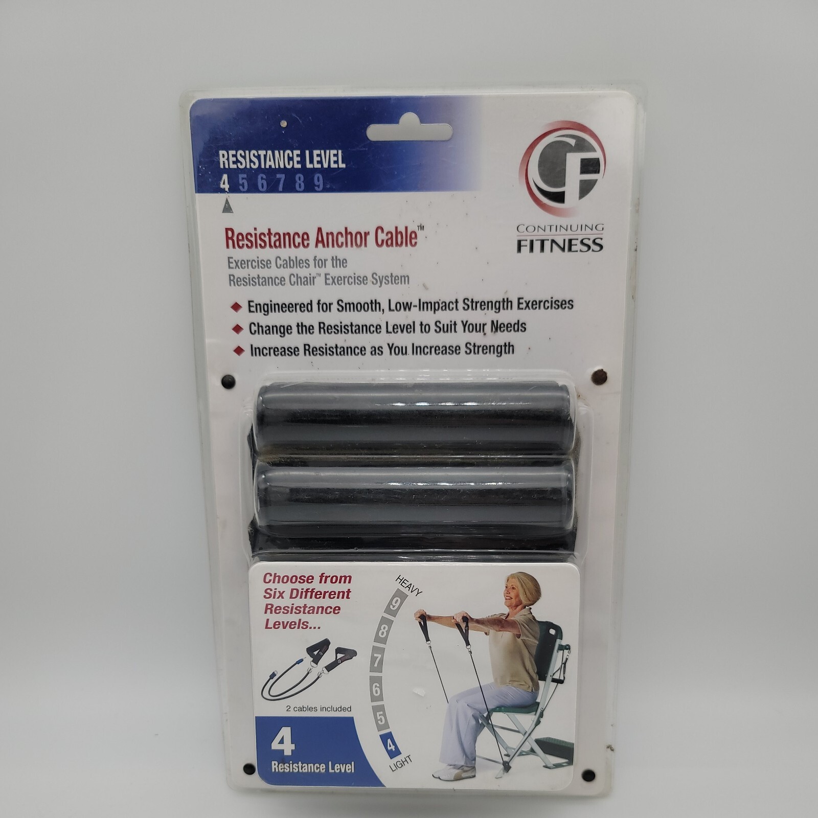 New Sealed Continuing Fitness Level 4 Resistance Anchor Cables Chair ...