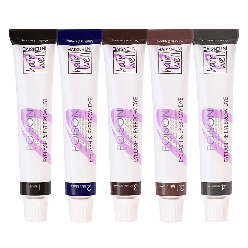 6x Hairwell Eyelash Eyebrow Tint Graphite 20ml | eBay