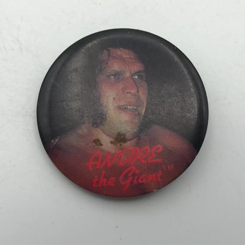 1985 ANDRE THE GIANT Pinback Button Pin Vintage Original AS IS Rare ...