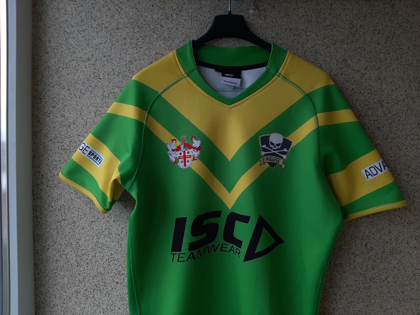 Golborner Parkside Pirates Rugby Shirt Match Worn ISC Jersey Engaland ...