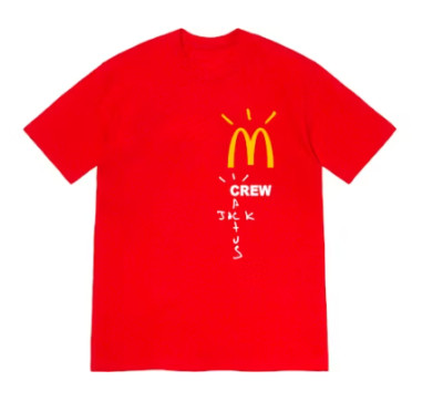 Travis Scott x Mcdonald's Cactus Jack Red Crew T-Shirt Brand New Small ...