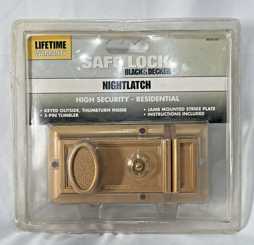Black & Decker Safe Lock Nightlatch High Security Residential 90930-001 ...