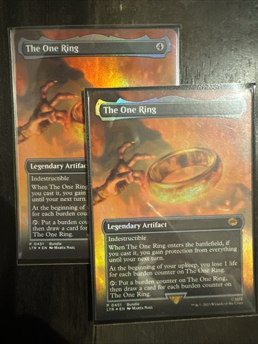 MTG Magic the Gathering 1x The One Ring Borderless Promo Foil Lord of ...