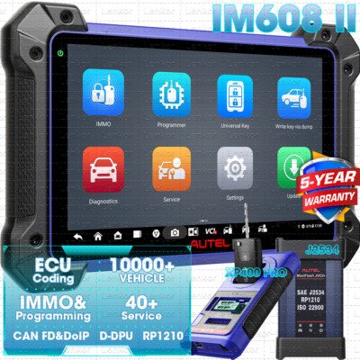 Autel MaxiIM IM608 PRO II IMMO Key Fob Programming Tool ECU Coding Bidirectional | eBay