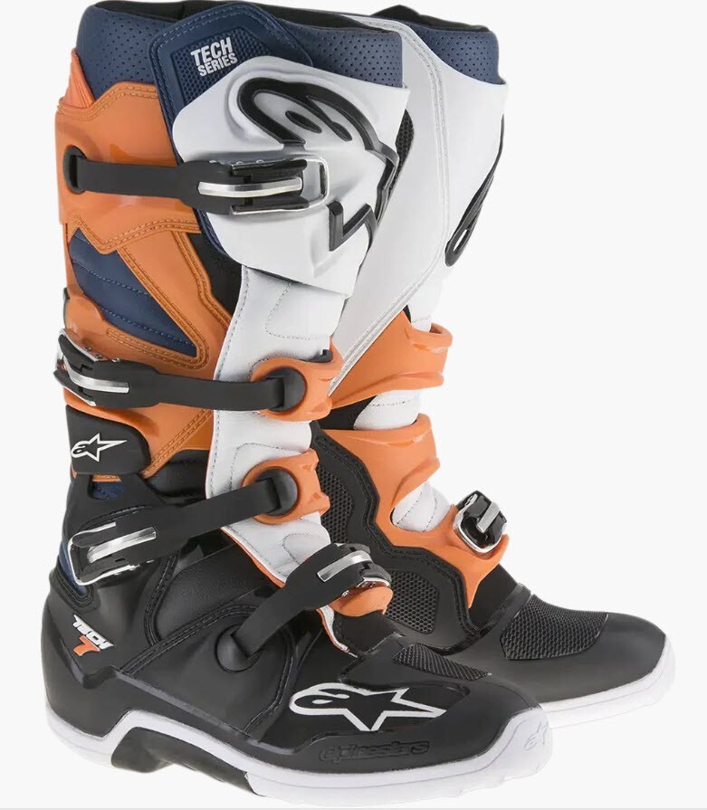 Alpinestars Tech 7s Youth Motorcross ATV MX Offroad Boots 7 Black White ...