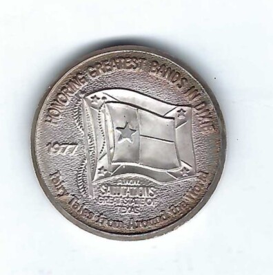 1977 TEXAS CIVIL WAR FLAG CSA DIXIE .999 SILVER MARDI GRAS DOUBLOON ...