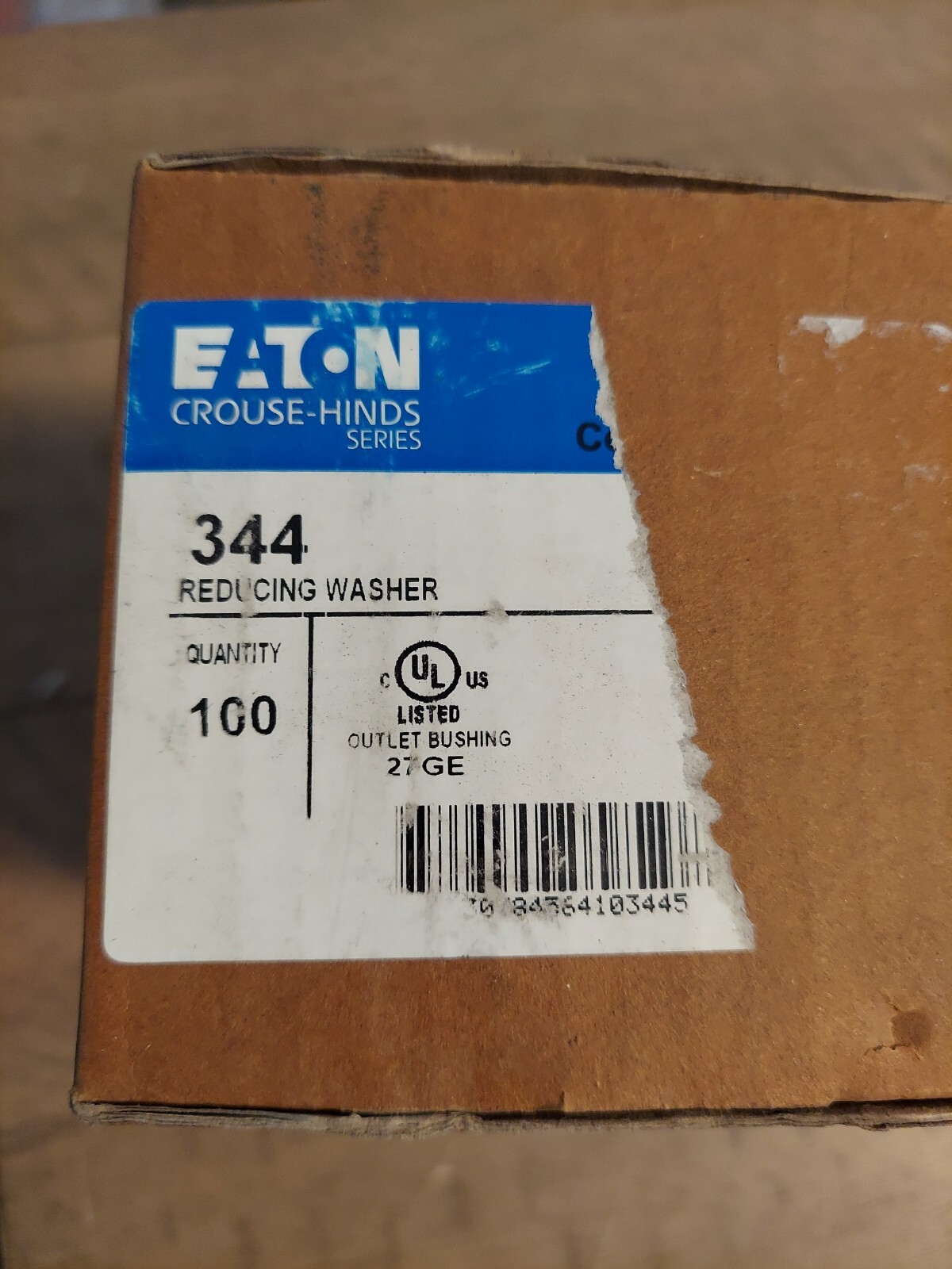 Eaton Crouse-Hinds series rigid/IMC knockout reducing washer, Steel, 1 ...