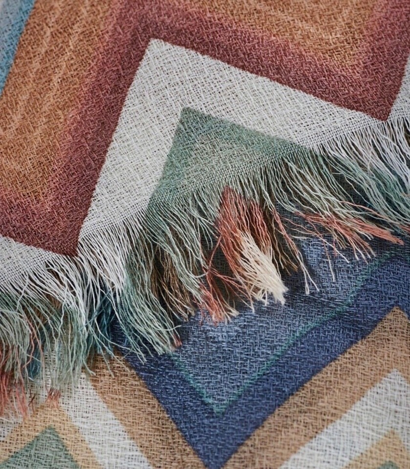 Missoni Home Aron Throw 100% Wool Thin Blanket Italy Chevron 55"x71" $615 New | eBay