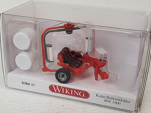 Wiking NEW HO 1/87 Scale 2-Axle Kuhn Hay, Straw Baler Wrapper Farming ...