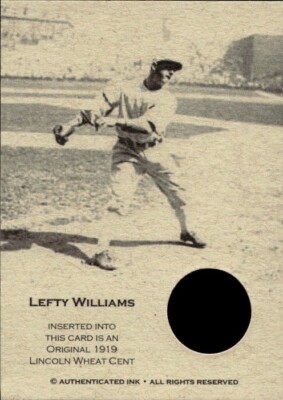 #B1R1C232 LEFTY WILLIAMS 1919 Cent Coin Collector Trade Card | eBay