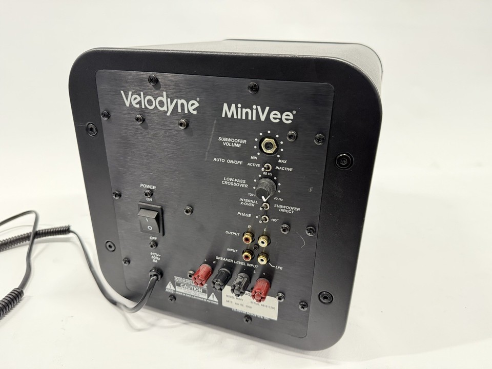 Velodyne MiniVee Subwoofer 8" Driver 1000 Watts Amp in Great Condition ...