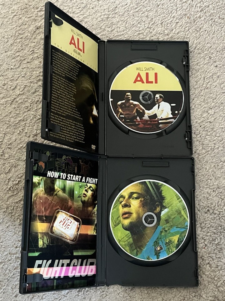 Ali Director’s Cut DVD + Fight Club DVD Lot Will Smith Brad Pitt ...