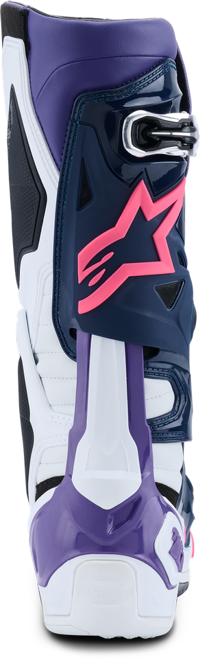 ALPINESTARS Alpinestars Tech 10 White/Violet/Navy Pink Flight Boots ...