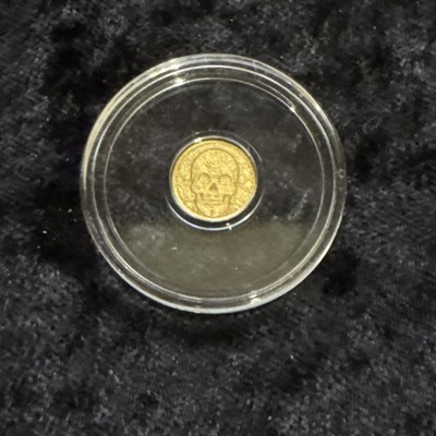 1/200th oz .9999 Fine GOLD Skull Dia De Los Muertos in Capsule ...