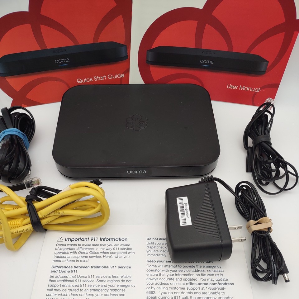 Ooma Office Base Station VOIP Phone System 110-0117-403 w/ Power Cord ...