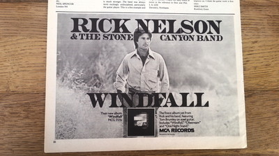 RICK NELSON Windfall UK magazine ADVERT / Poster 8x6 inches | eBay UK