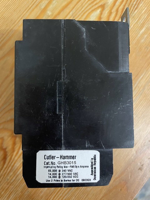 Eaton GHB3015 Series C Complete Molded Case Circuit Breaker - Black for ...