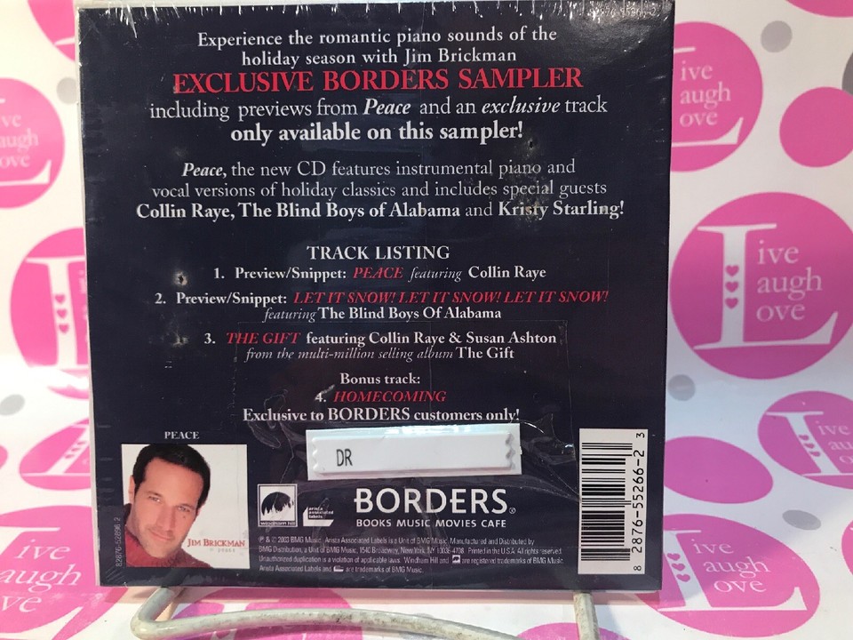 SEALED / NEW - SAMPLER CD - JIM BRICKMAN - PEACE 886978831026| eBay