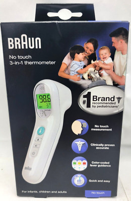 Braun No Touch 3-In-1 Thermometer For Infants Children And Adults New ...