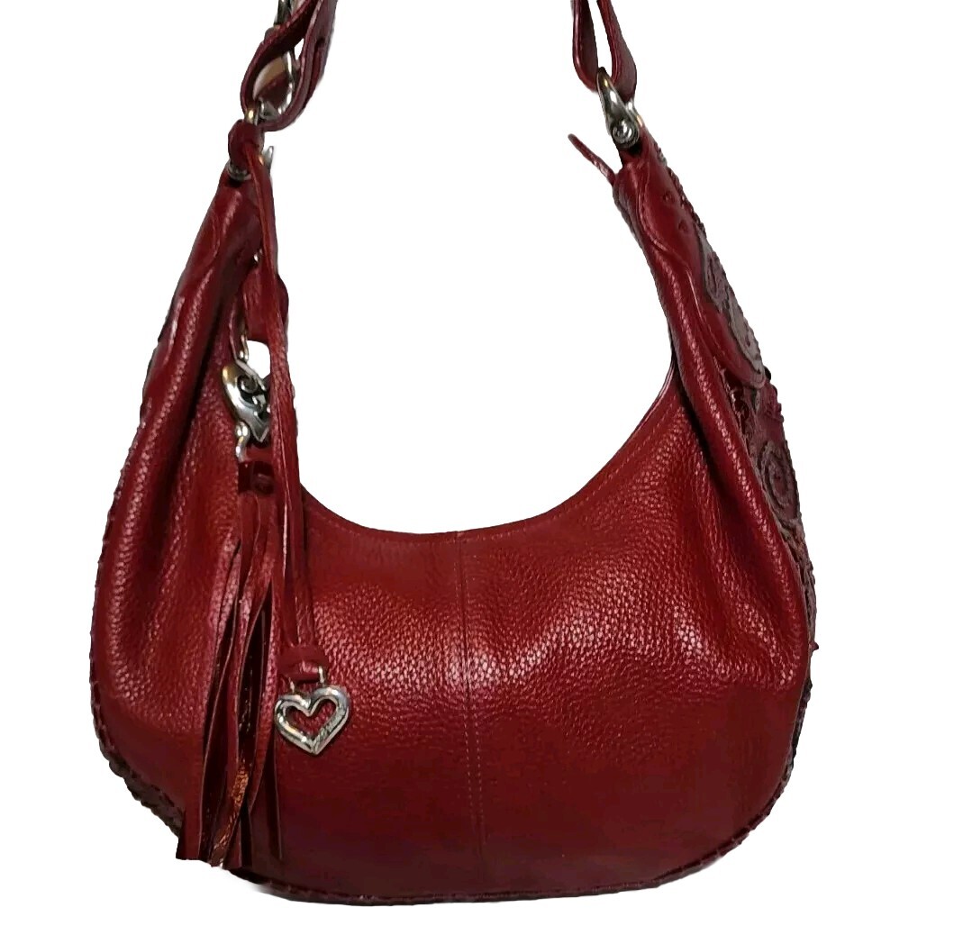 BRIGHTON RED IVANKA MASTERPIECE COLLECTION SHOULDER HANDBAG PURSE ...