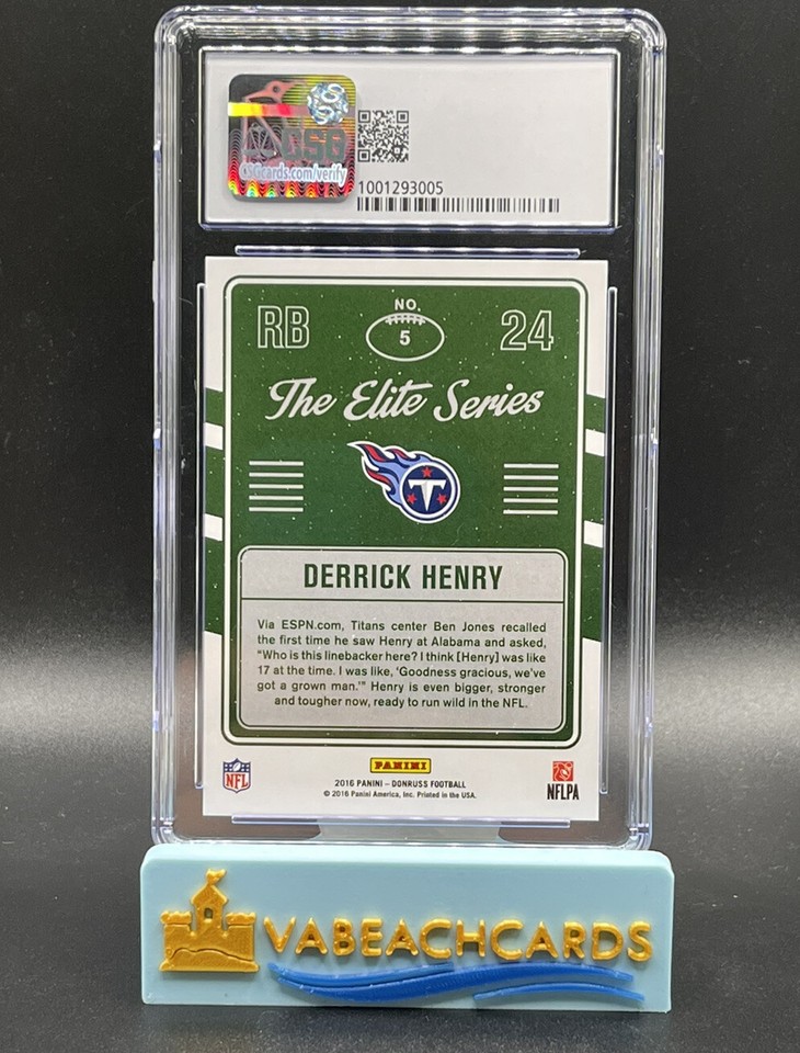 Derrick Henry Rookie #503/99 2016 Panini Donruss The Elite Series CSG 9 ...