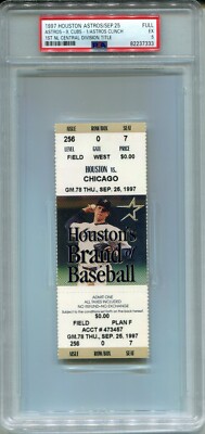 9/25/1997 Houston Astros Baseball 1st NL Division Title Game Full ...