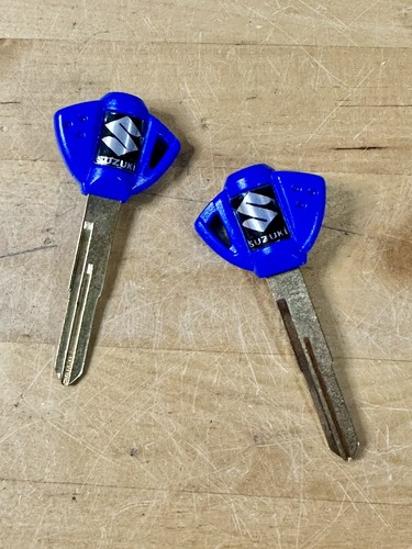 2 Motorcycle Blank Key Uncut Blade For Suzuki GSXR 600 750 1000 ...