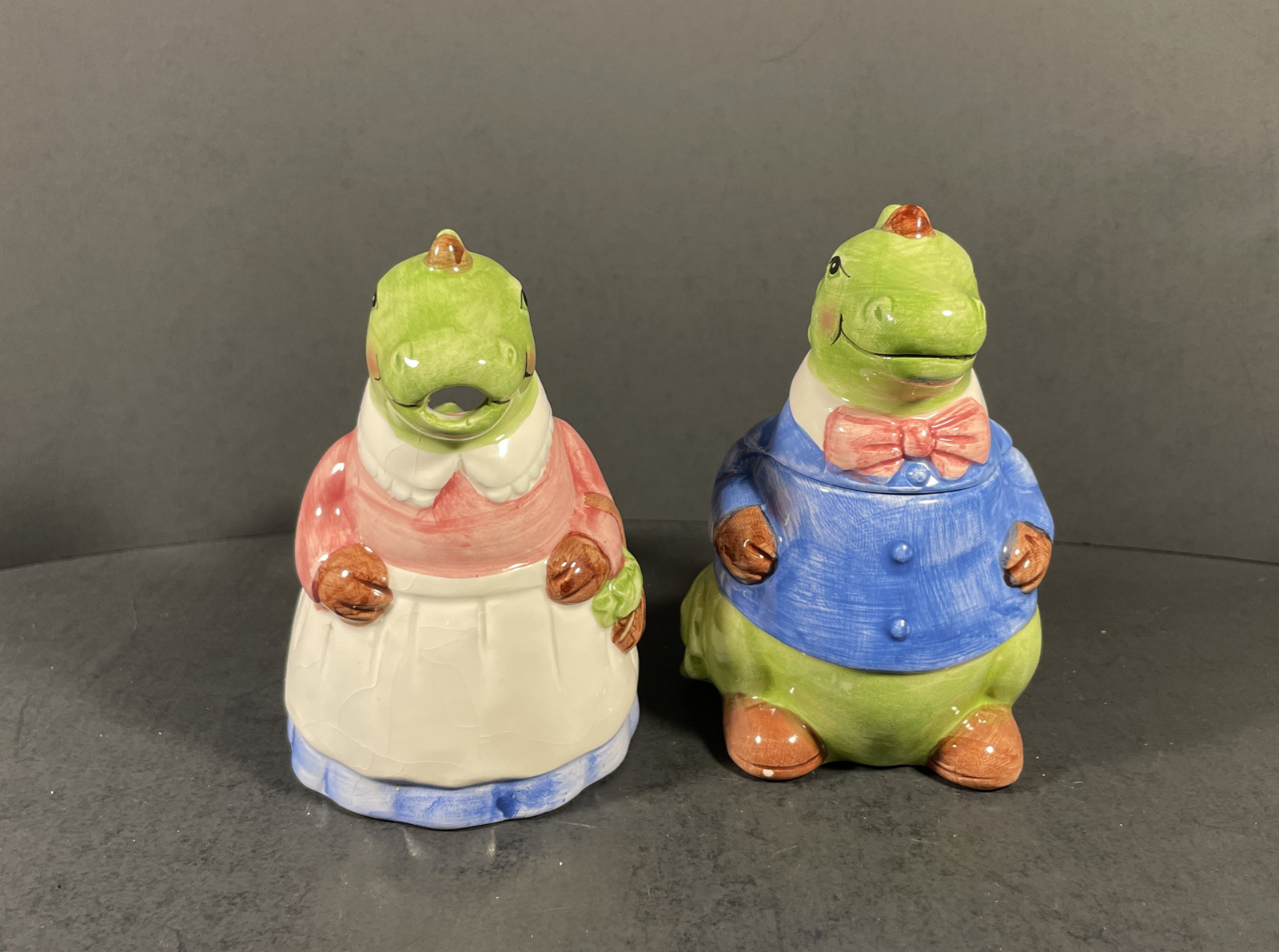 Anthropomorphic Dinosaur Sugar and Creamer set Dinocorn Dragon ...