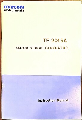 Manuals & Books - Marconi Tf