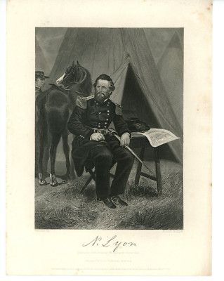 8x10 Original Gravure Union Armée Général Nathaniel Lyon By Alonzo | eBay