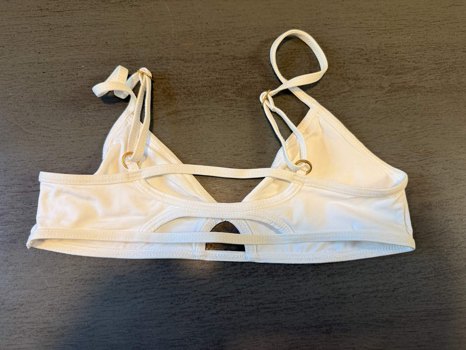 NEW white cut out L SPACE swimsuit bikini top size XS | eBay