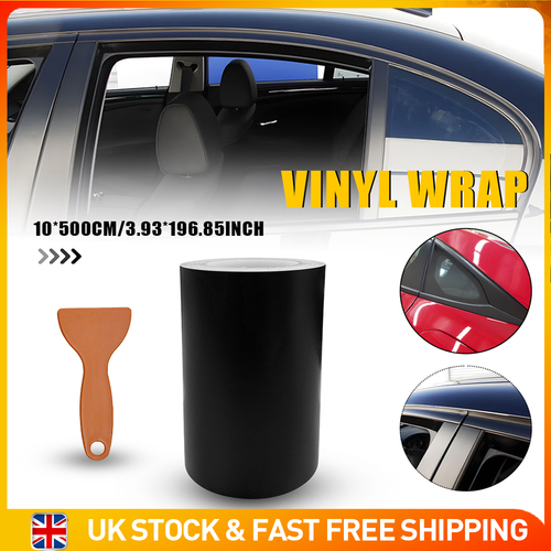Universal 5M*10CM Car De-Chroming Vinyl Wrap+Spreader 197*4IN Matte ...