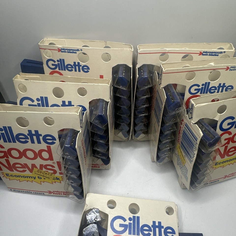 Vintage New Old Stock Gillette Good News Economy 6pck Razors, Pcks Sold ...