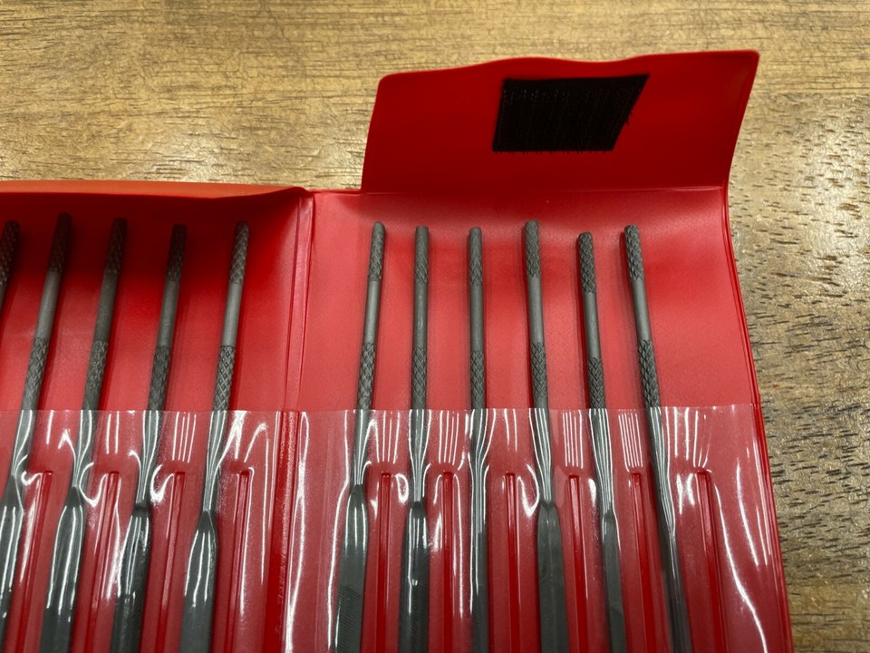 Snap-on Tools NEW 12 Piece Swiss Pattern Miniature File Set w/ Handle ...