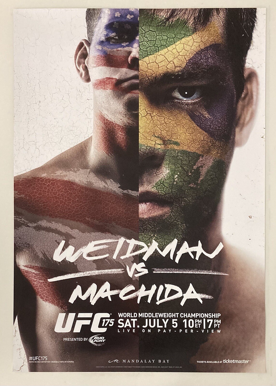 UFC 175 Poster, Chris Weidman, Lyoto Machida, 27x39 | eBay