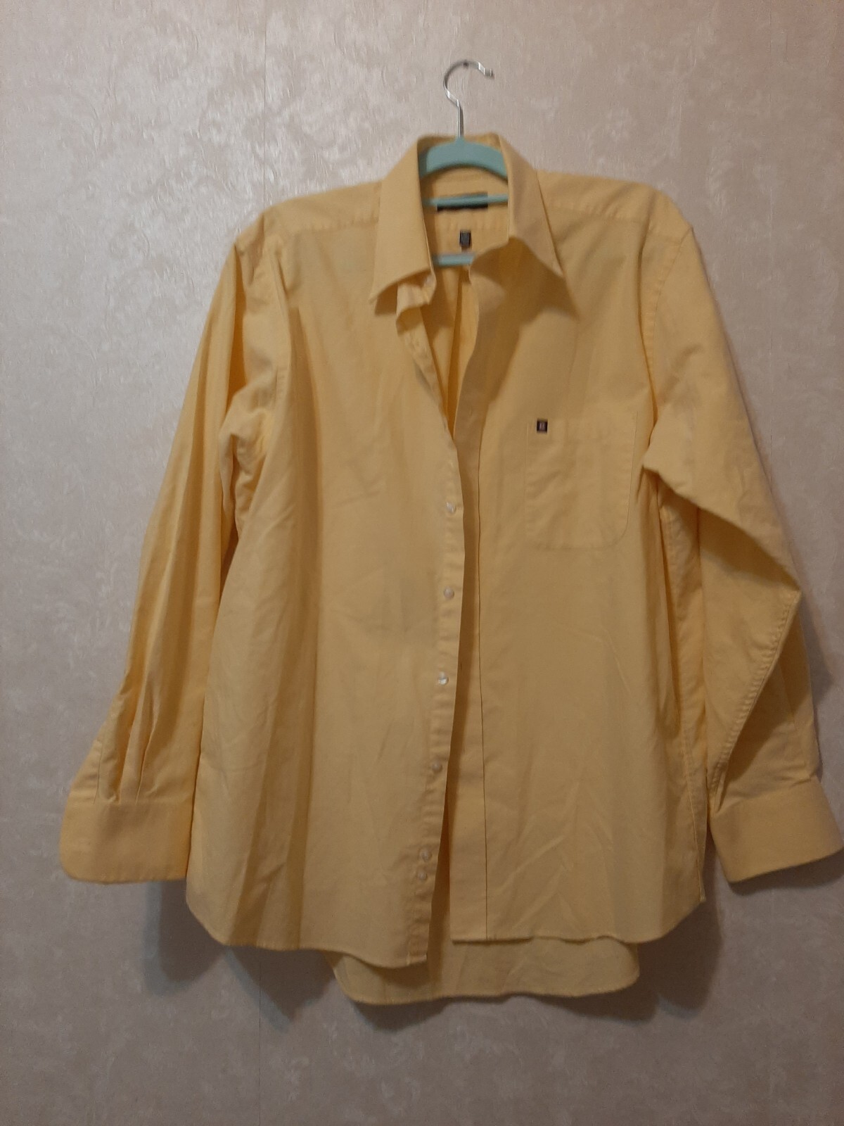 Chaps Mens Lemon Yellow Long Sleeved Oxford Button Up Shirt | eBay