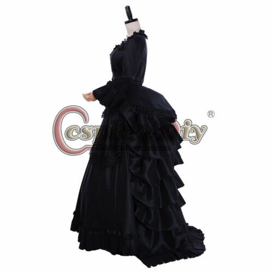 Victorian Gothic Bustle Dress Medieval Renaissance Victorian Steampunk ...