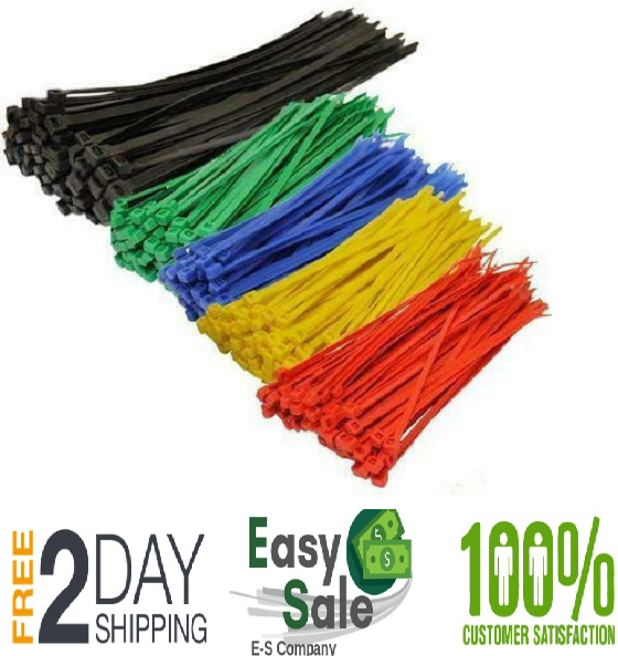 250Pcs Assorted Color Strong Nylon Cable 4-8 In Zip Cord Strap Ties Self Locking | eBay