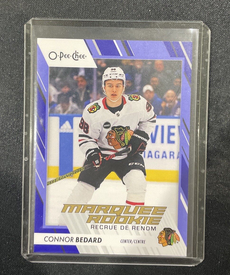 2023-24 O-Pee-Chee Marquee Rookie Blue Parallel Connor Bedard RC #582 ...