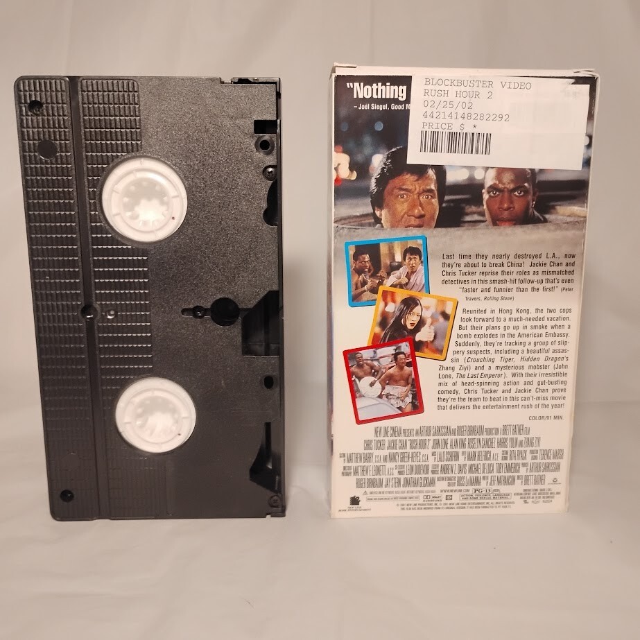 Rush Hour VHS 1998 Jackie Chan & Chris Tucker Action Comedy New Line ...