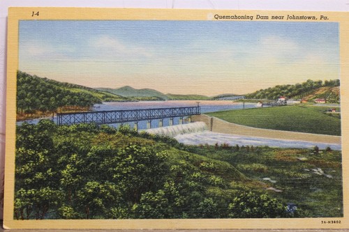 Pennsylvania PA Johnstown Quemahoning Dam Postcard Old Vintage Card ...