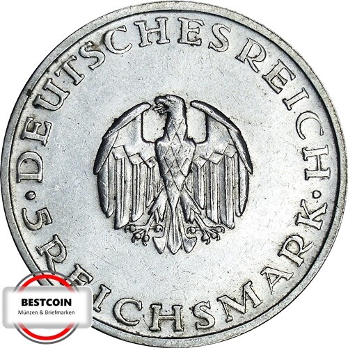 J336 5 Mark WEIMAR Lessing 1929 D in f.VZ 1194928 | eBay