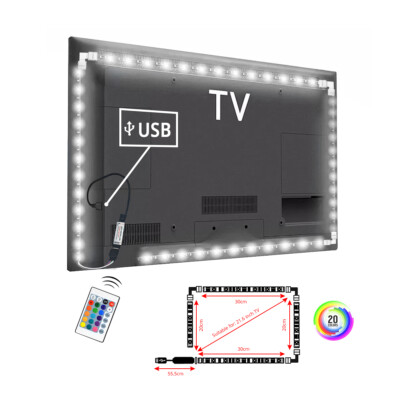 LED TV Hintergrund Beleuchtung USB 5050 RGB 5V Streifen Licht mit ...